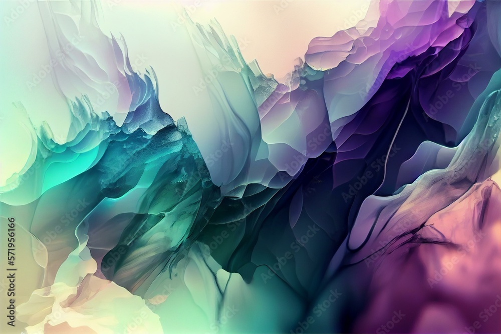 wallpaper, glass texture, pastel tones, ink style, blurry, AI Generated ...