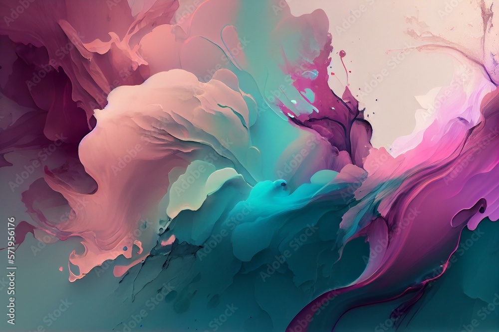 wallpaper, glass texture, pastel tones, ink style, blurry, AI Generated ...