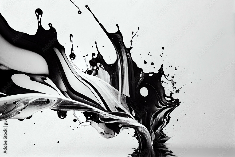 wallpaper, glass texture, black ink is mixing with white background AI ...