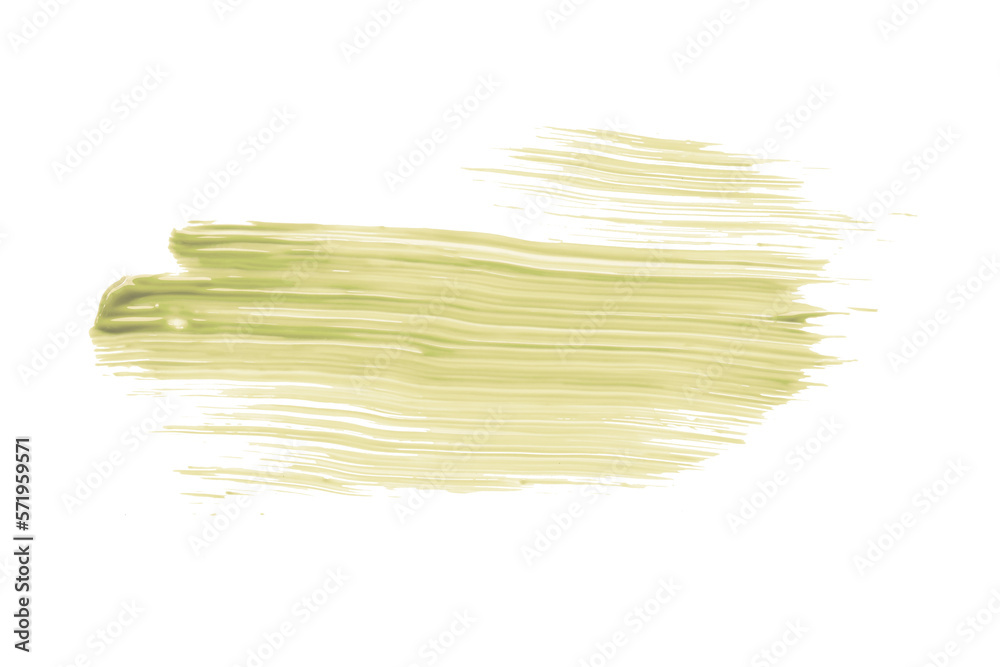 Pale yellow brush isolated on transparent background. Yellow brush ...