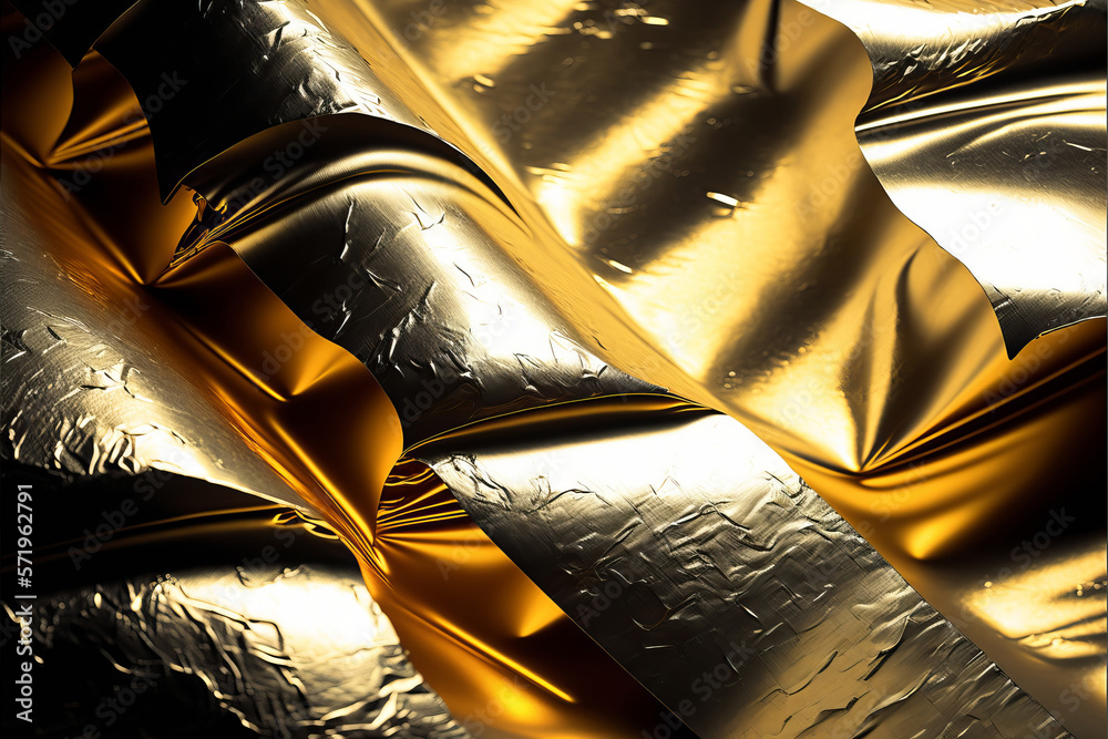 Luxurious effect created by mixing fine gold leaf crumpled to add ...