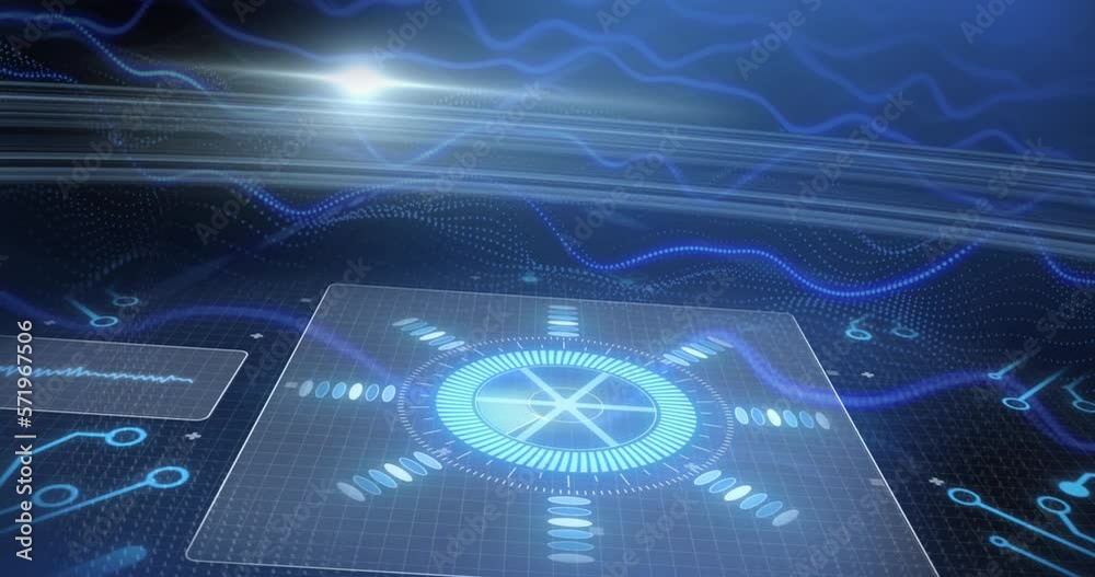 Animation of data processing and computer circuit boards Stock Video ...