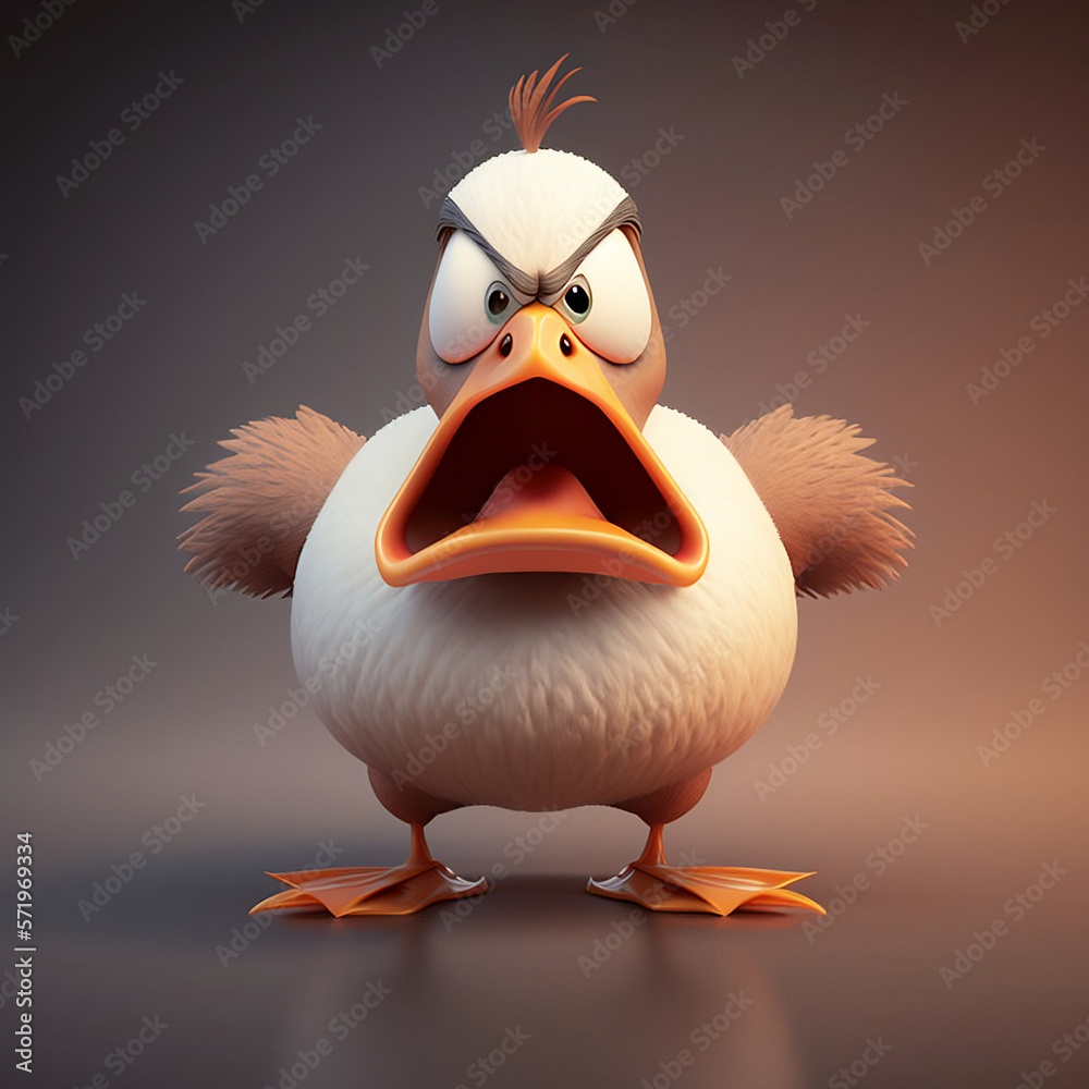 duck, animal, angry duck, angry animal, ultra hd, duck photo, 4k, 3d ...