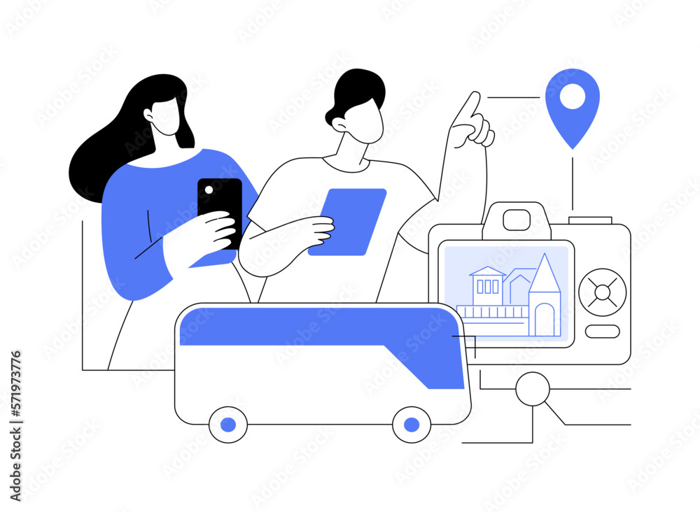 City tour abstract concept vector illustration. Stock Vector | Adobe Stock