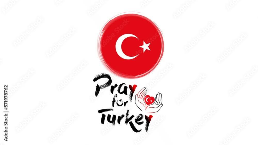 'Pray for Turkey'' concepts title intro animation. A moving title ...