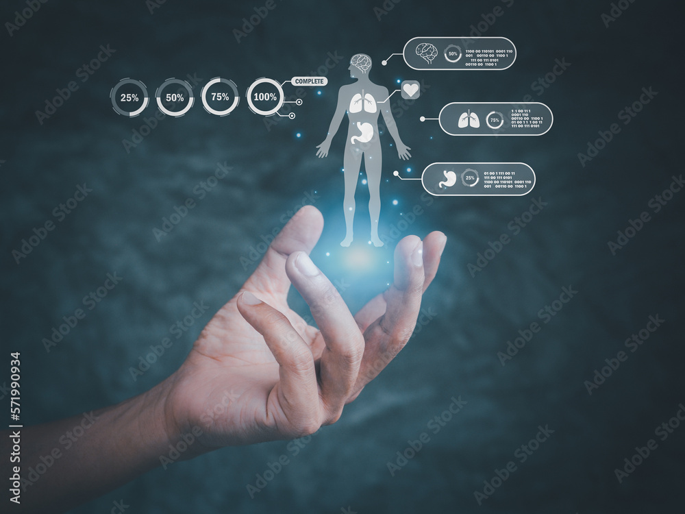 Medical technology and futuristic concept.Digital healthcare and ...