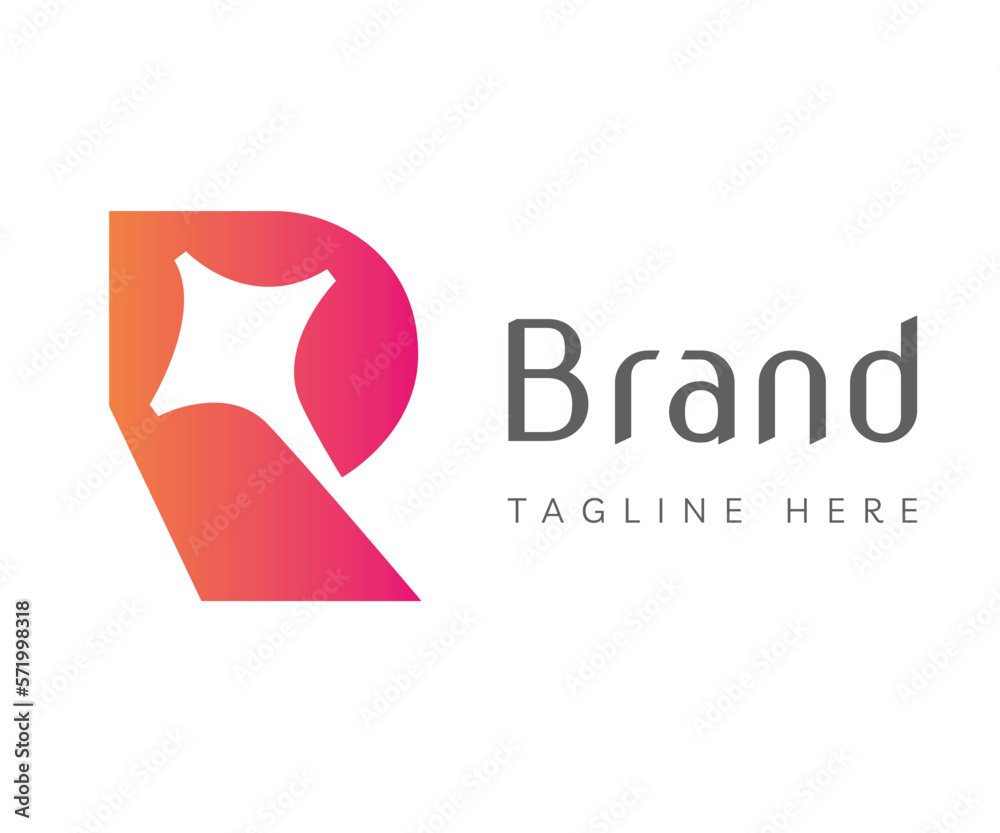 Letter R logo icon design template elements. Initial letter R logo with ...