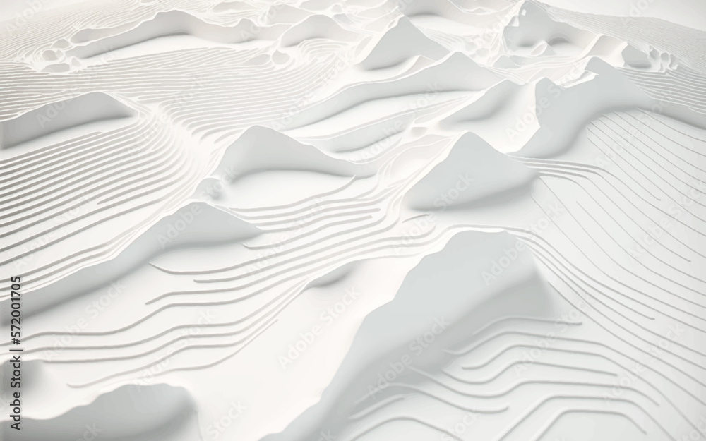 white landscapes Topographic map background concept Light topographic ...