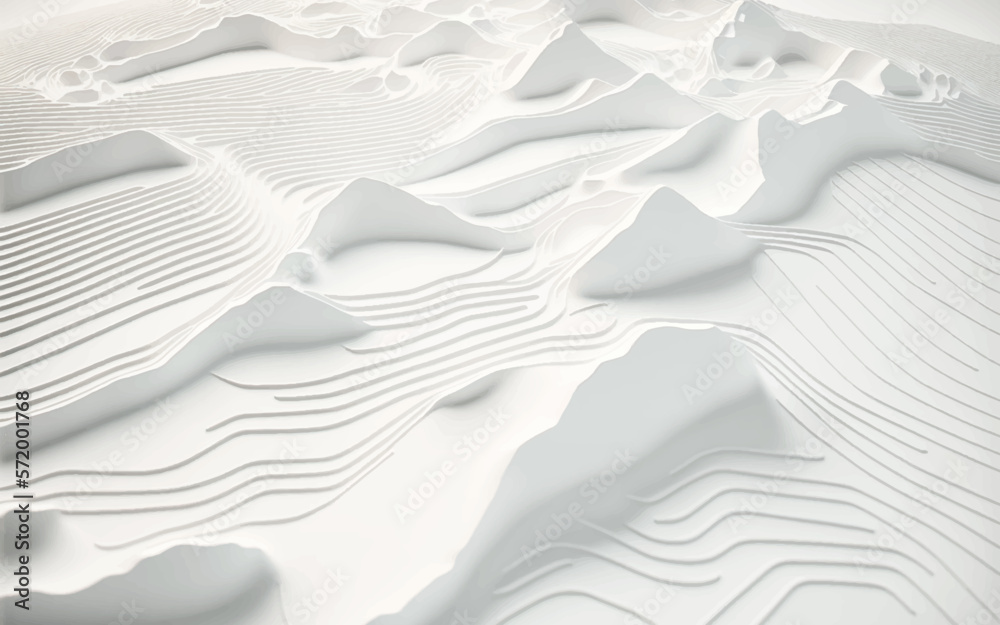 white landscapes Topographic map background concept Light topographic ...