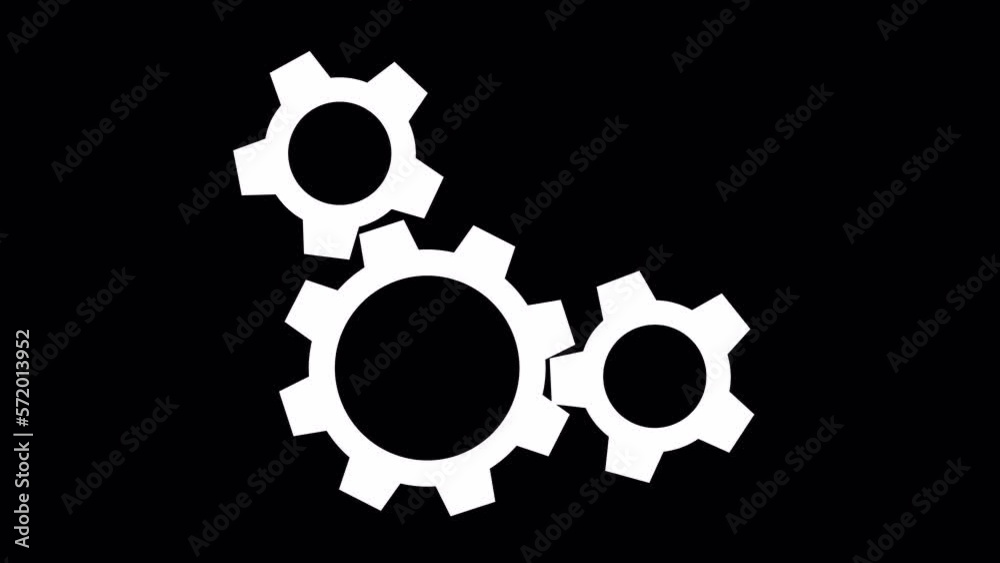 Loading Gears Video. Loading Animation Icon on Transparent Background ...