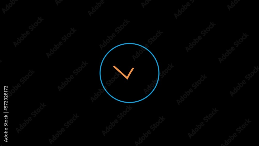 abstract cyan tick button linear icon. deep orange circle Check mark ...