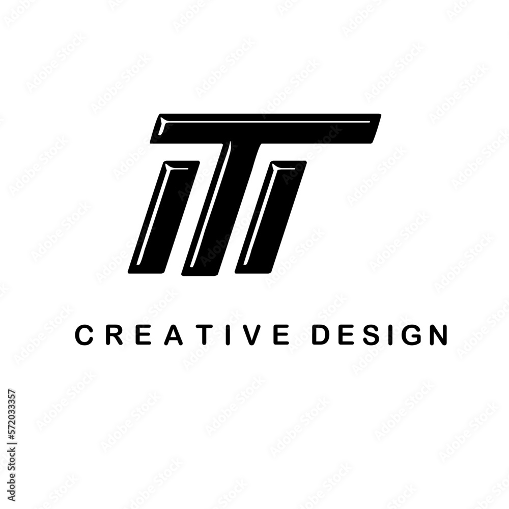 ITI letter logo design. ITI letter on white background. ITI minimalist ...