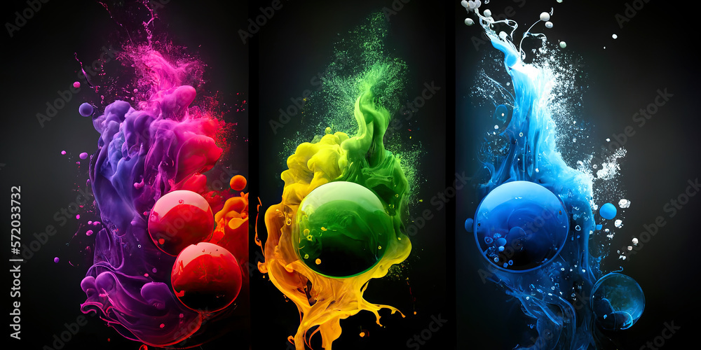 RGB full HD wallpaper for phone screen concept. Ai Generative ...