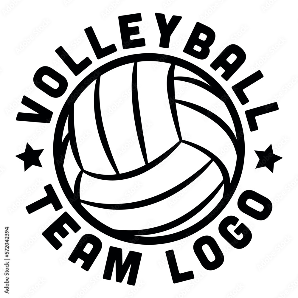Volleyball sports logo template, vector art image illustration ...