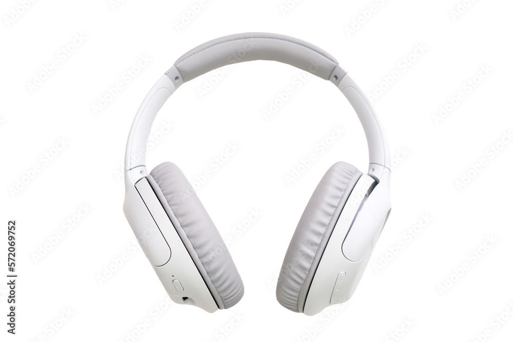Poster Bluetooth wireless headphones, isolated, transparent background ...