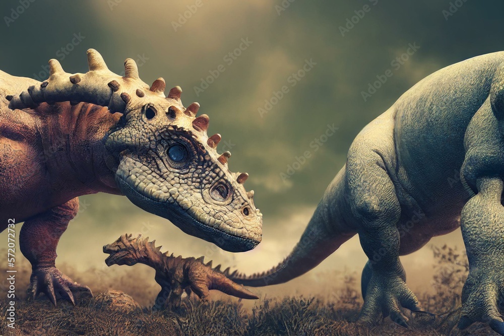 Pachycephalosaurus, head-butting dinosaurs from the Late Cretaceous ...