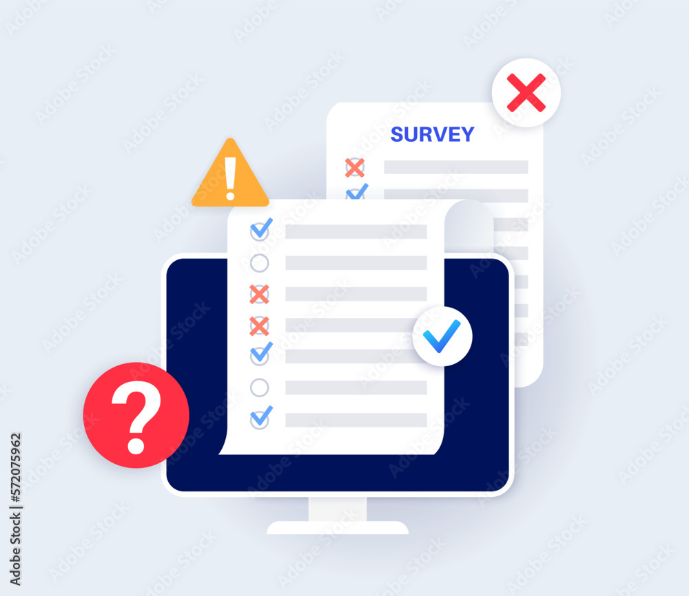 Survey form document Stock Vector | Adobe Stock