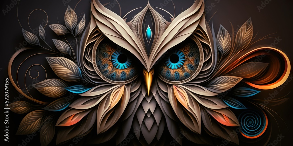 Abstract Owl Wallpaper