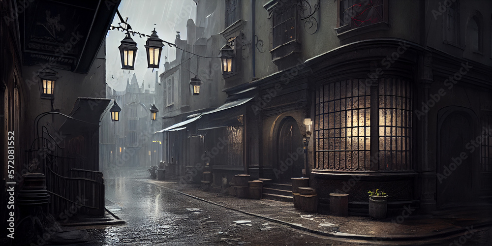 Alley Background ilustração do Stock | Adobe Stock