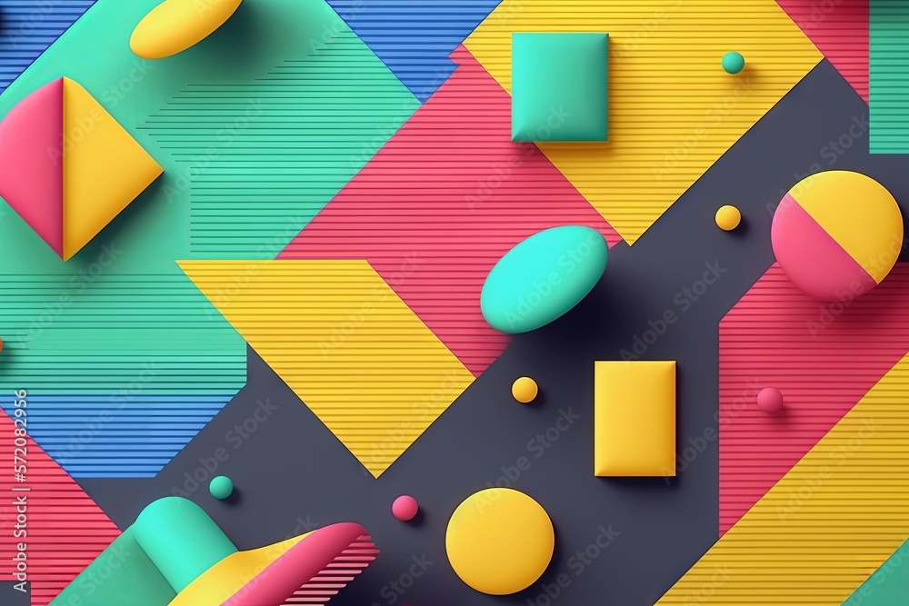 Fondo formas abstractas inspiración 90s, aesthetic, vaporwave, creado ...