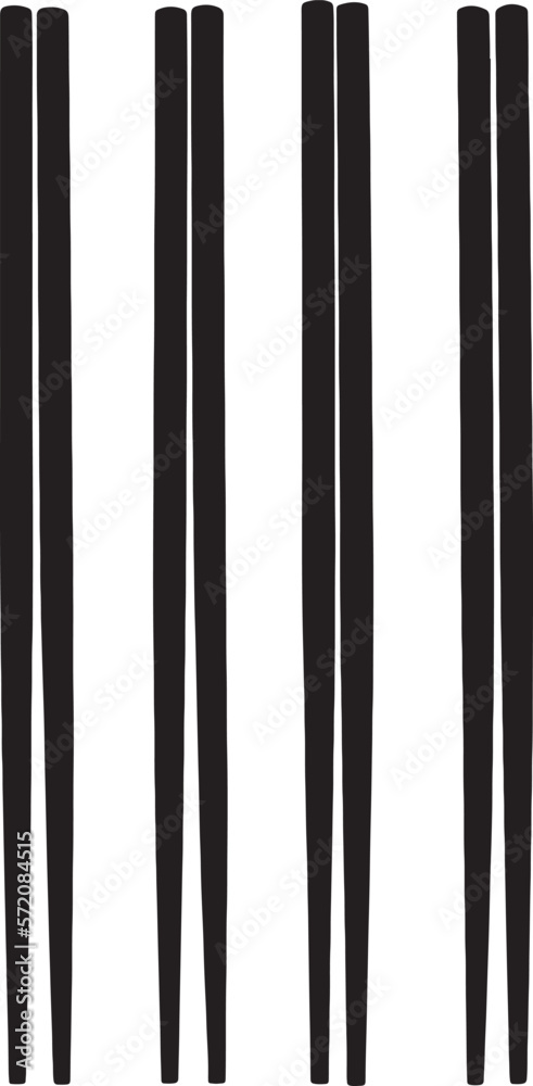 chopsticks vector isolated flat design. Stock Vector | Adobe Stock