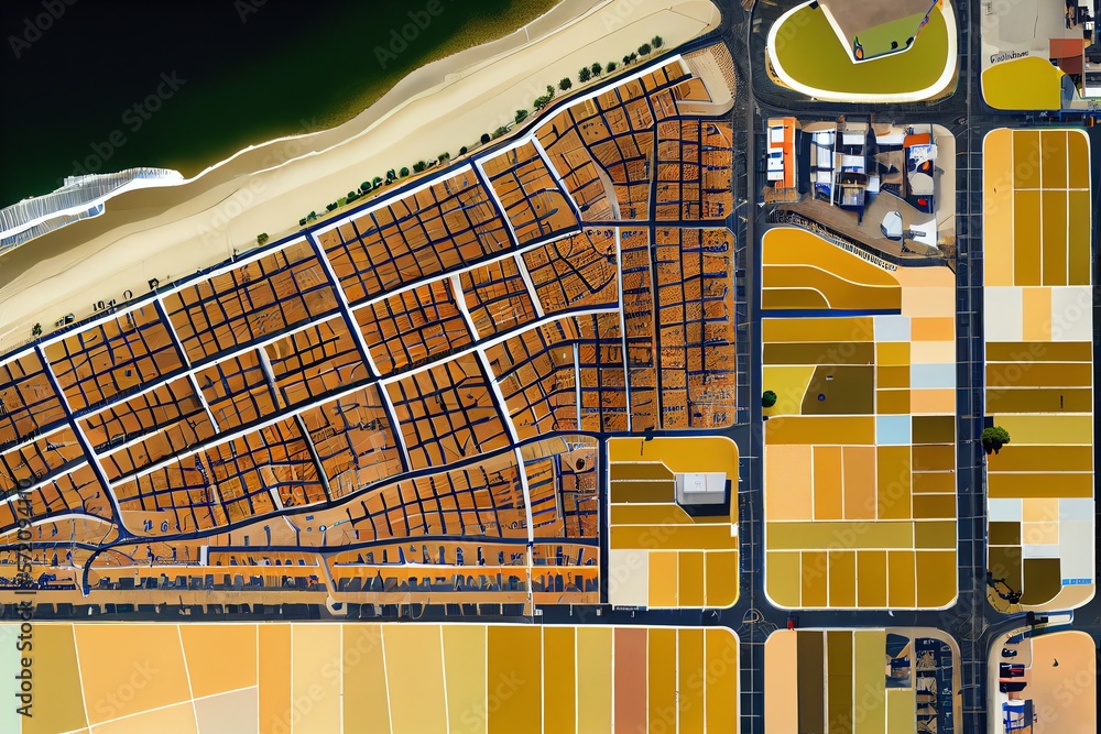Urbanisme et territoire - plan cadastral avec limites de parcelles dun ...