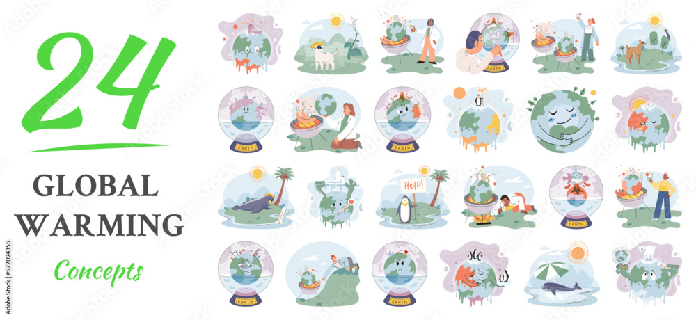 Climate change weather global greenhouse warming risks metaphor concept ...