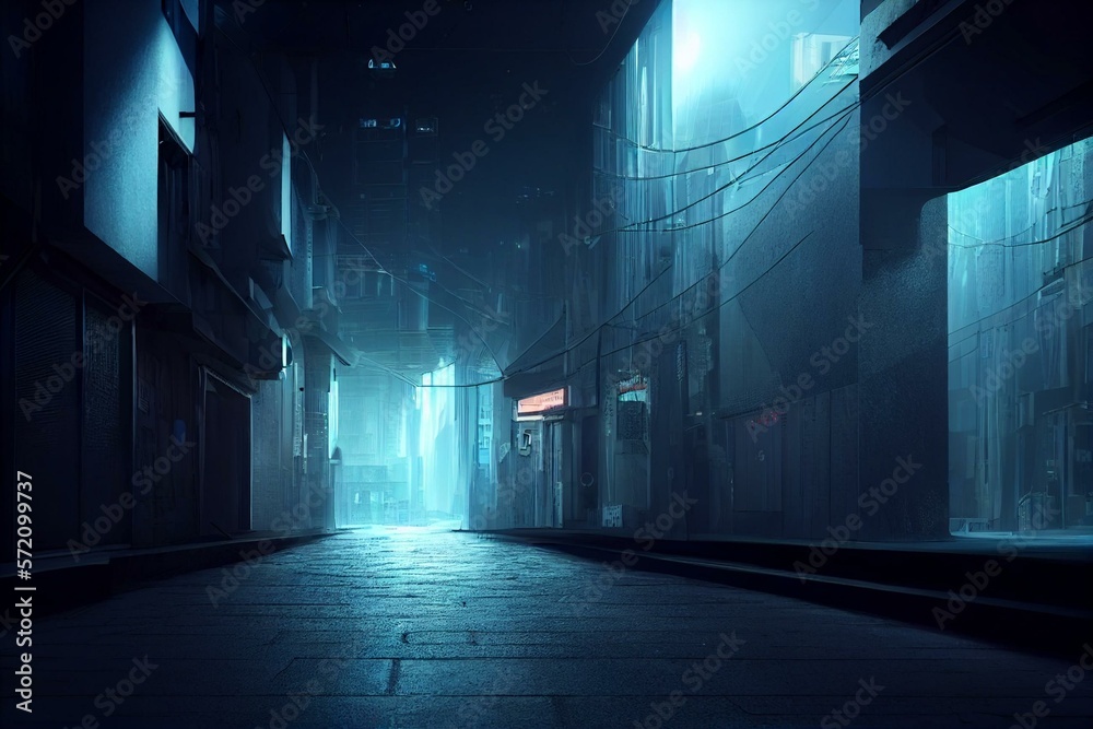 3D rendered computer generated image of a futuristic neo cyberpunk ...