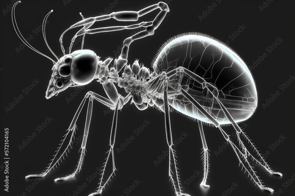 Antz x-ray style. X-ray of Raw whole chicken. Creative Art abstract ...