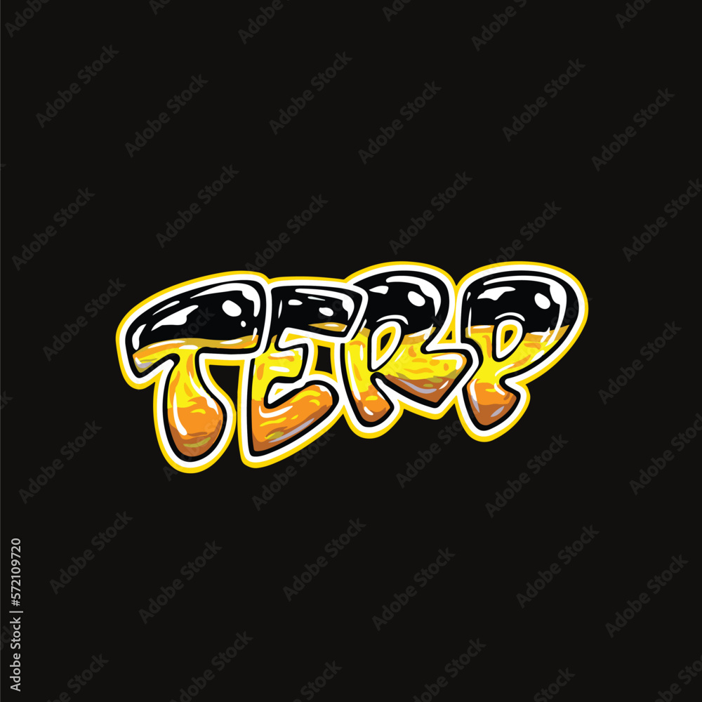 terp graffiti font word street art weed vector graffiti tagging Stock ...