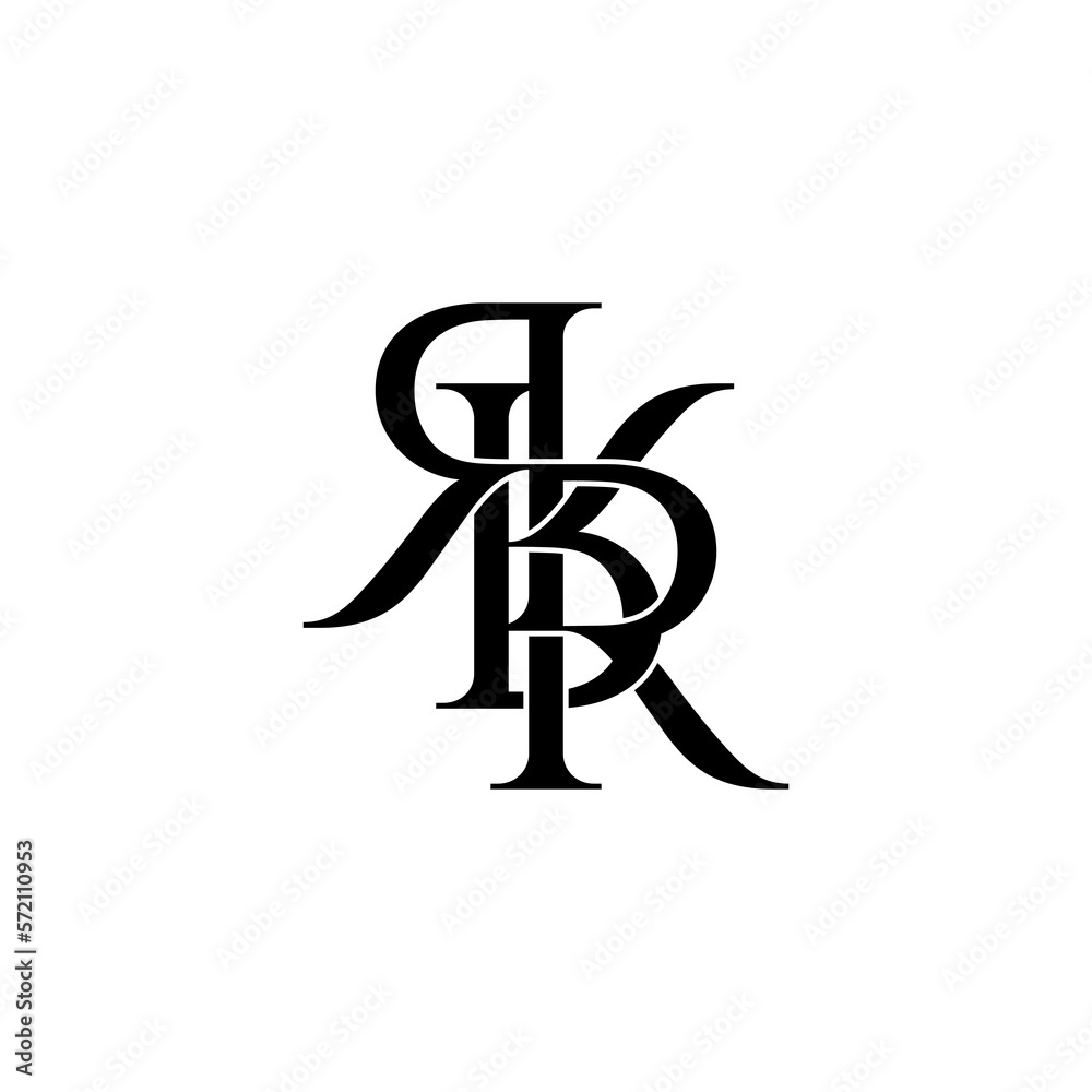 rrr typography letter monogram logo design Stock Vector | Adobe Stock
