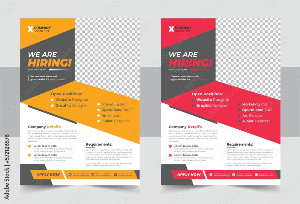 We are hiring flyer design template, Job Vacancy Flyer Template or Job ...