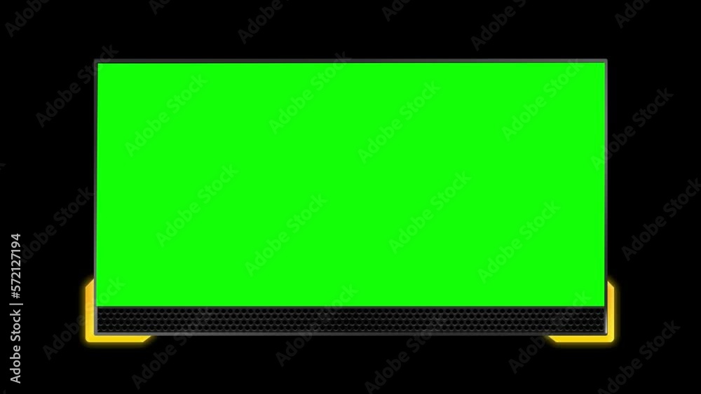 re-editable sports broadcast themed animated frame with green screen ...