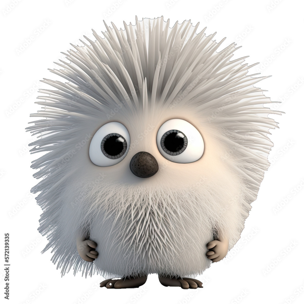 Cute Animation Cartoon Character Animal Porcupine Design Elements ...