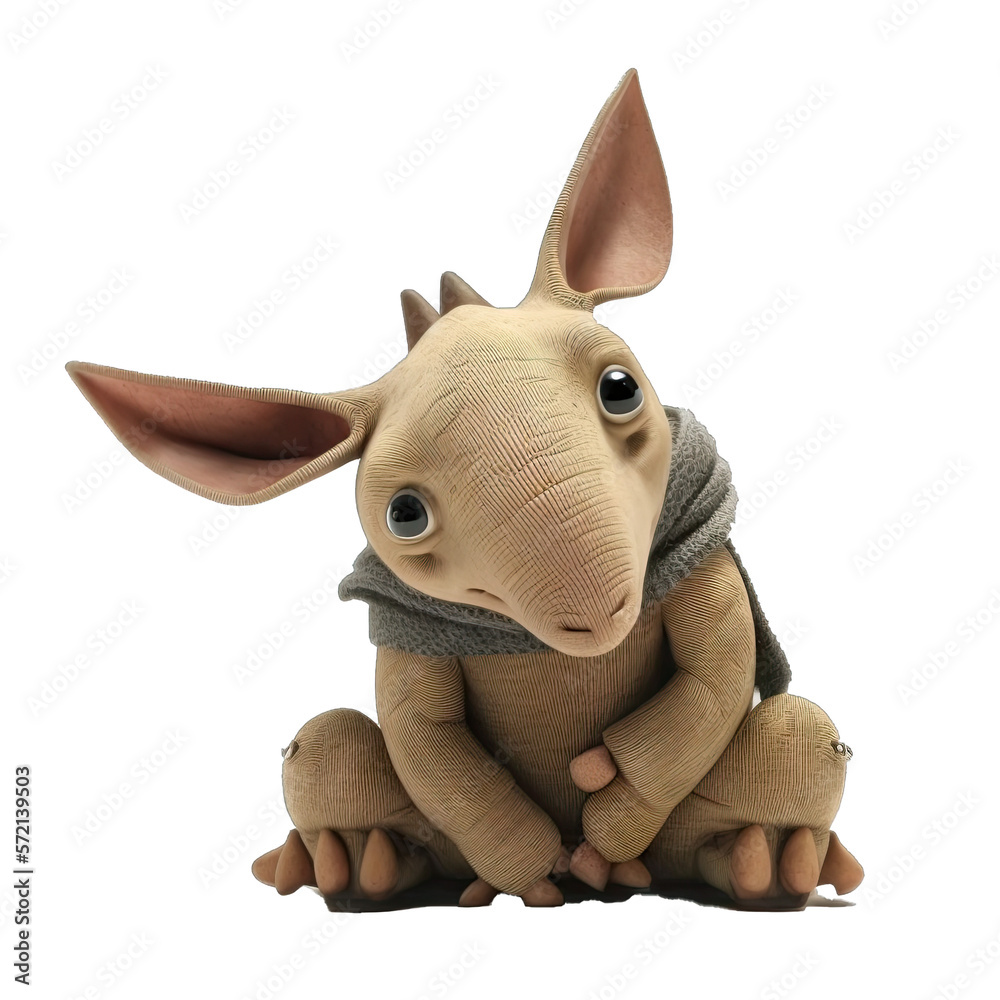 Cute Animation Cartoon Character Animal Aardvark Design Elements ...