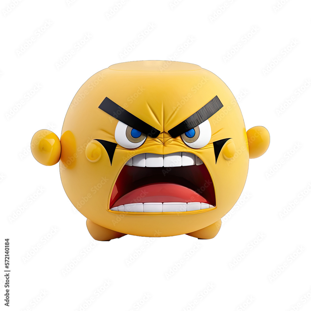 Cute Baby, Toddler, Kid Toy Angry emoticon Character Design Elements ...