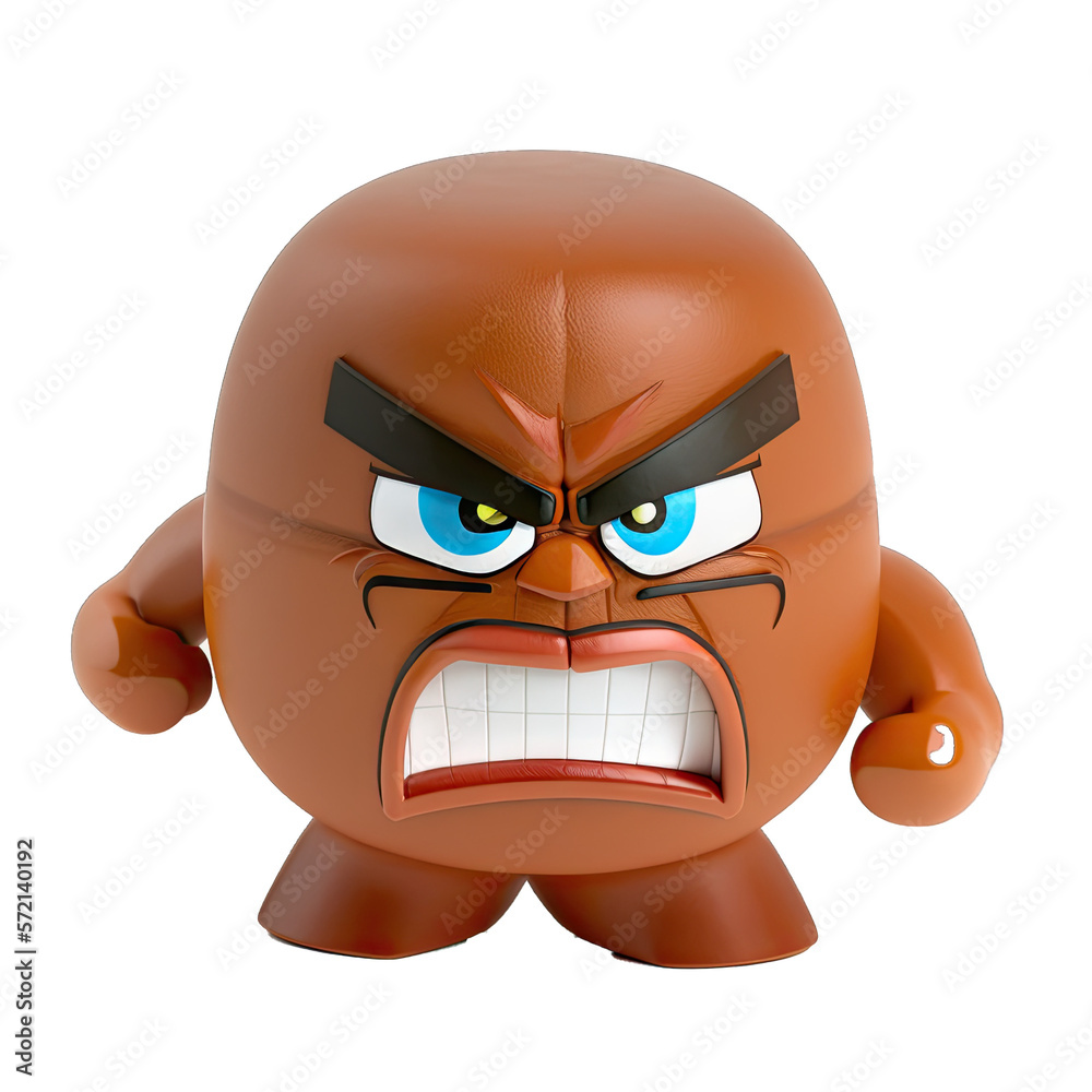 Cute Baby, Toddler, Kid Toy Angry emoticon Character Design Elements ...