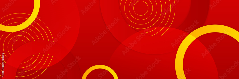 Vecteur Stock Minimalist Red and Yellow Banner Background Vector Design ...