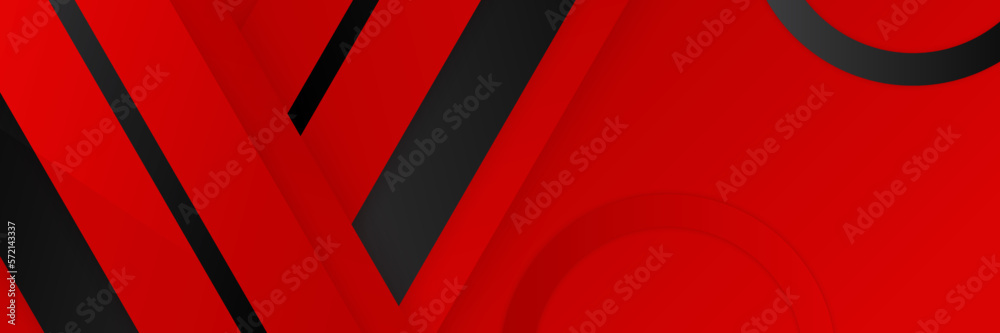 Elegant Red and Black Banner Background Design - Perfect for ...
