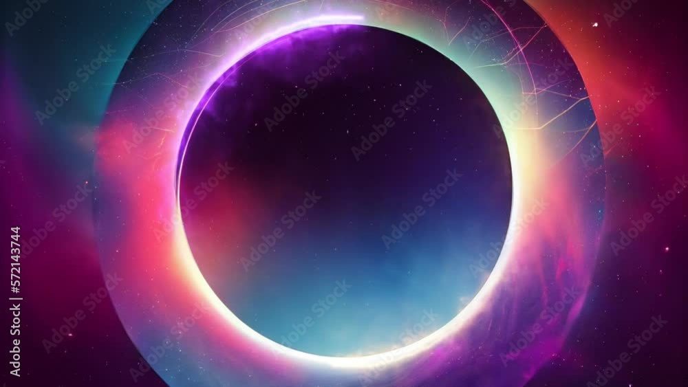 Mesmerizing animated video seamless 4K loop, empty black hole ...