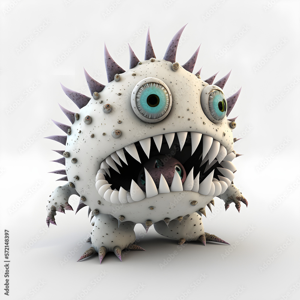 Little fury monster, weird creature, created with Generative AI ...