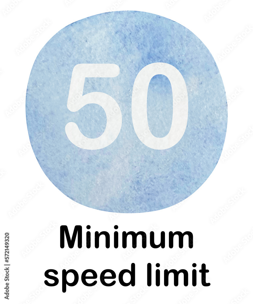 Watercolor road sign. Traffic sign illustration. Illustration of blue ...