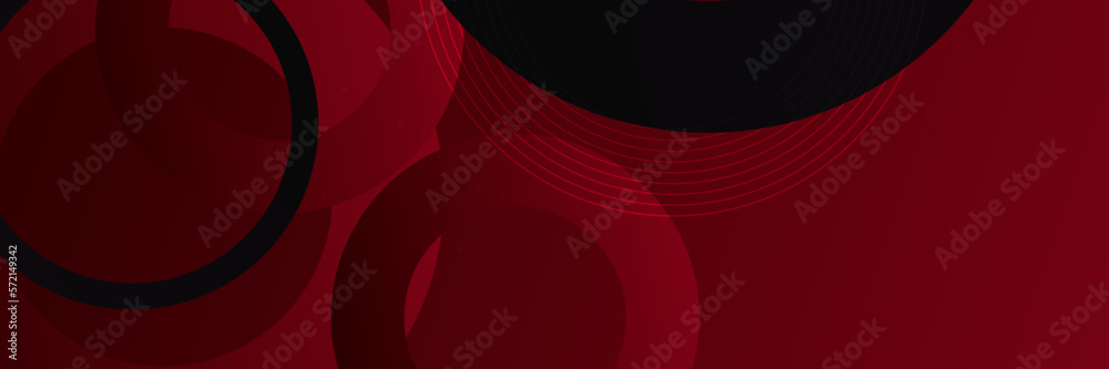 Vector Illustration of Dramatic Dark Red and Black Banner Background ...