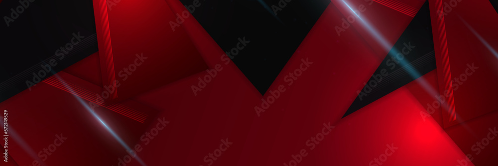 Vector Illustration of Dramatic Dark Red and Black Banner Background ...