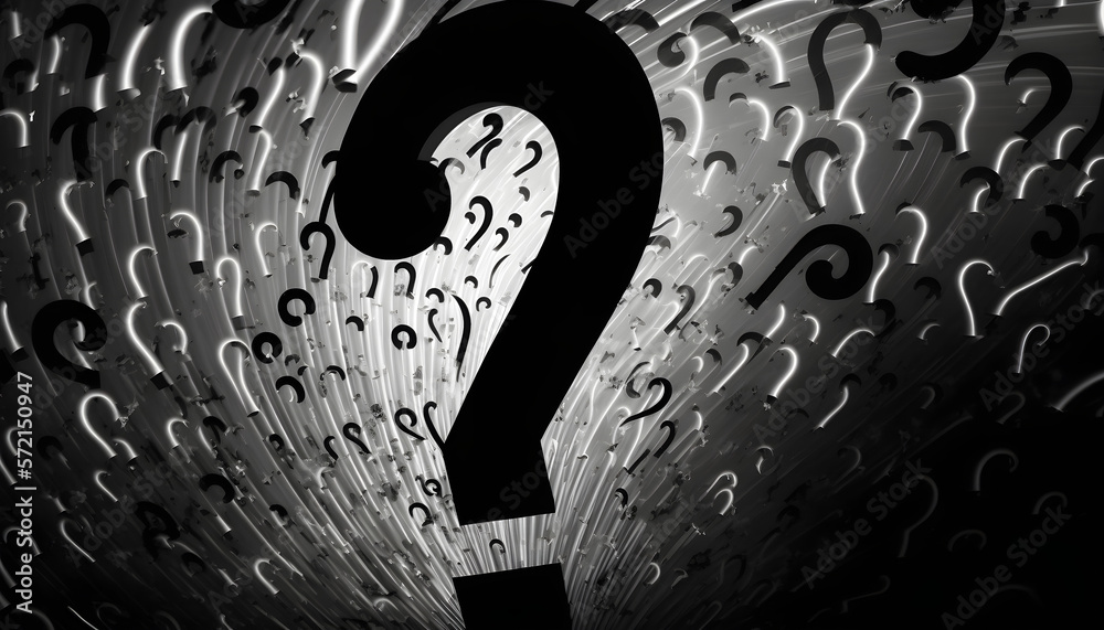 Big question mark, background texture of questioning, created with ...