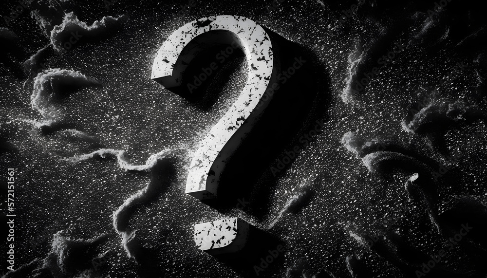 Big question mark, background texture of questioning, created with ...