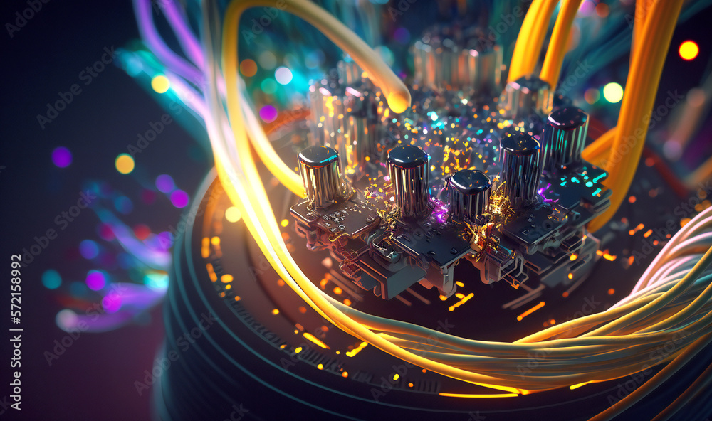 Fiber optic cable technology in earth observation and mapping Stock ...