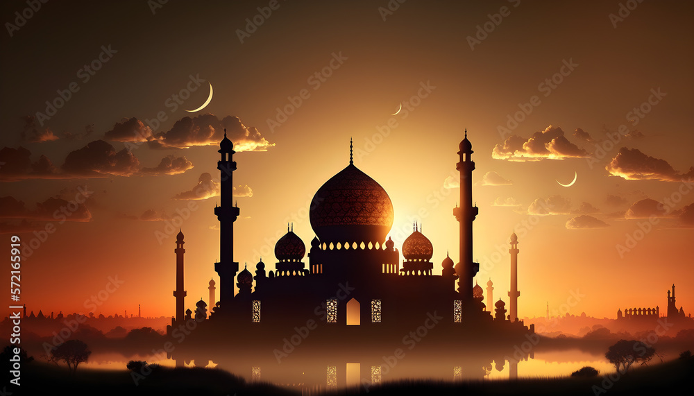 Islamic Background Photo, Texture of Islam Temple created with ...
