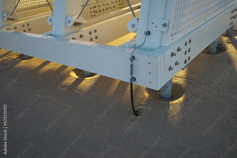 Galvanized screw piles for the foundation. A light and fast screw pile ...