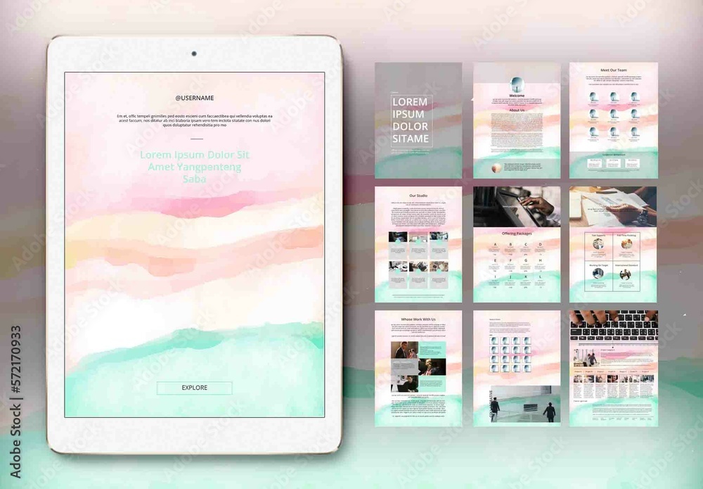 E-Aesthetic Proposal Templates Stock Template | Adobe Stock